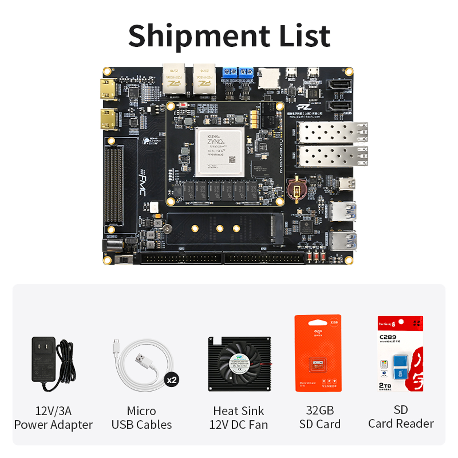 Puzhi AMD Xilinx Zynq UltraScale+ MPSoC XCZU15EG FPGA Development Board ...