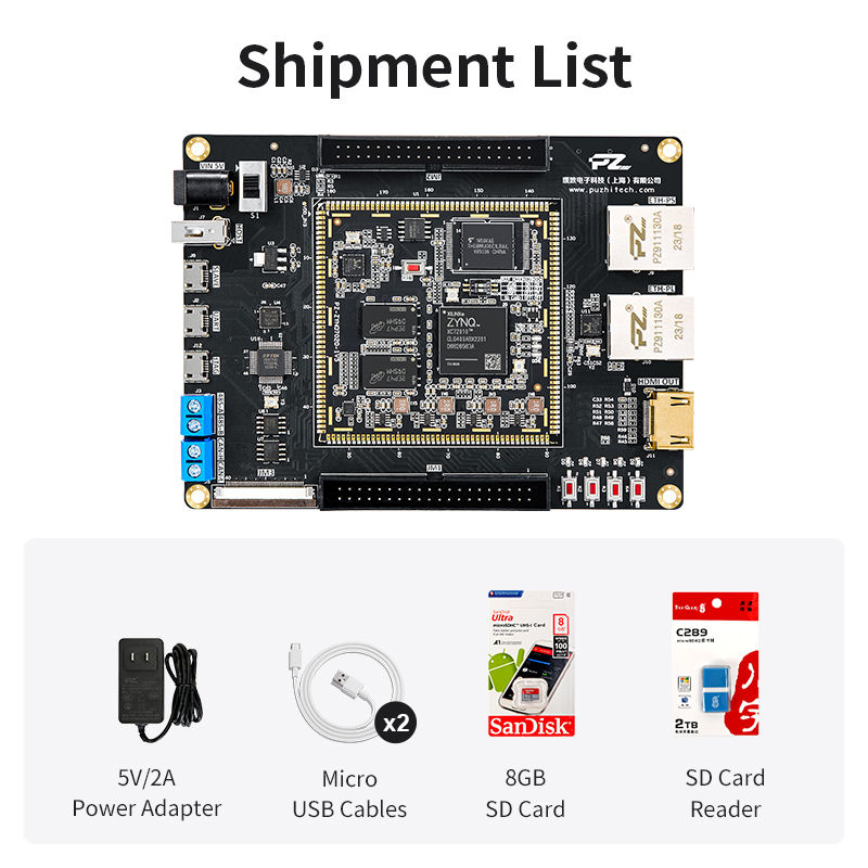 Puzhi AMD Xilinx Zynq 7000 SoC XC7Z010 Zynq7010 FPGA Development Board ...
